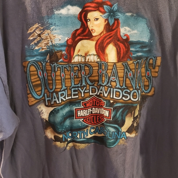 Harley-Davidson | Shirts | Harley Davidson Blue Tee Back Design ...